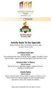 Takeout Menu